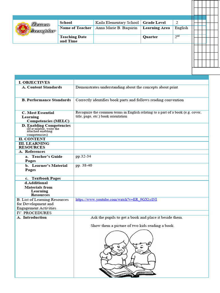 English2 2nd Quarter Week 1 Day 1-5 | PDF | Books | Learning