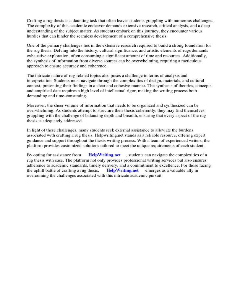 Rug Thesis | PDF | Carpet | Textiles