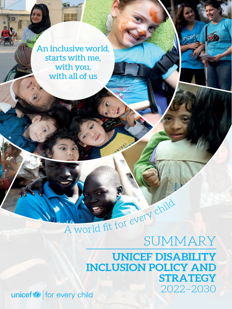 UNICEF Disability and Inclusion Strategy 2022 2030 Short Version ...