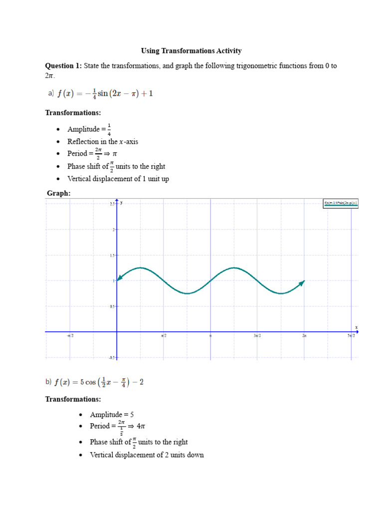 Trigonometric Transformations Guide | PDF