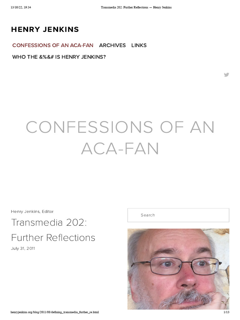 Transmedia 202: Insights by Henry Jenkins | PDF | Technological Convergence