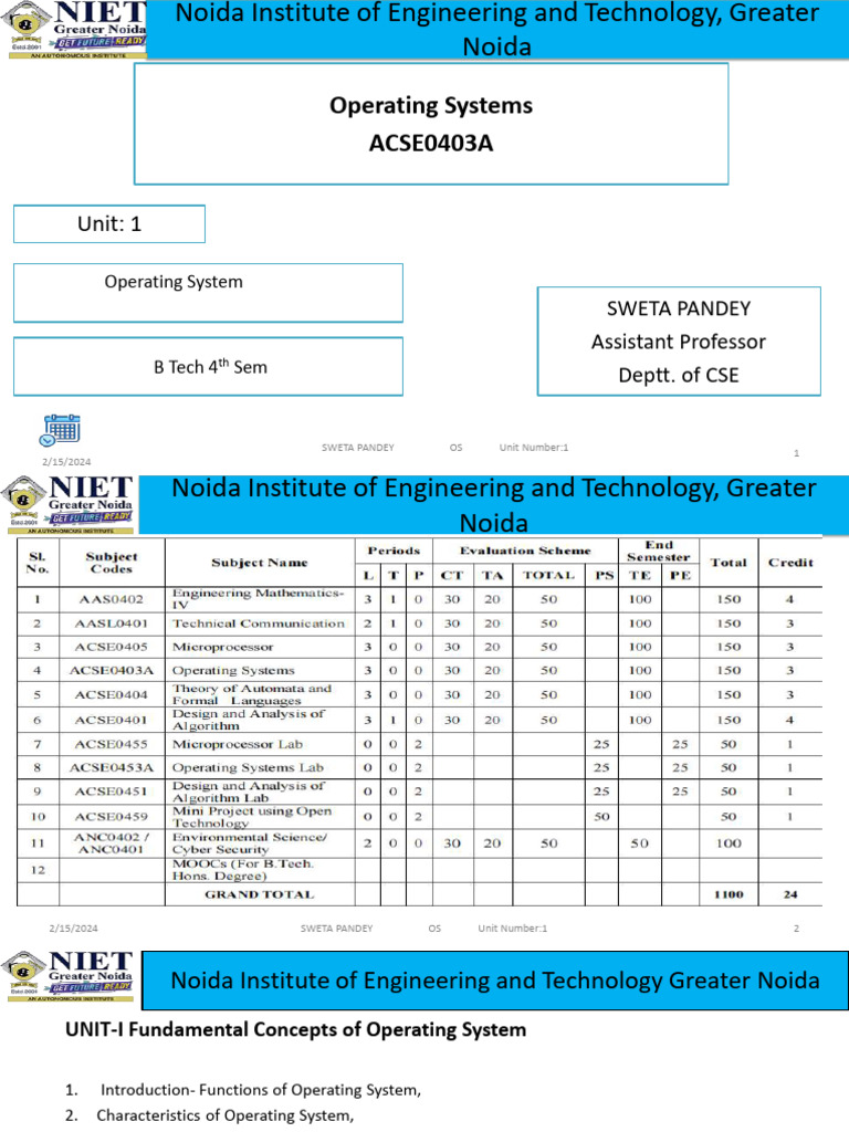 Unit1 OS | PDF | Computer Data Storage | Operating System
