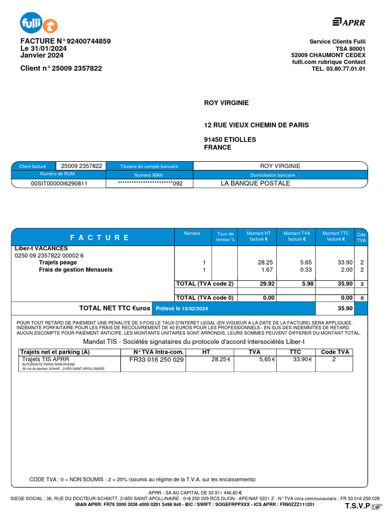 Facture 202401 | PDF