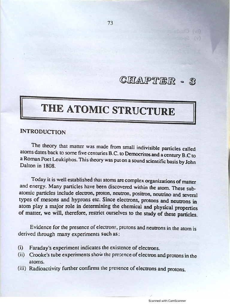 Chapter 3 Class 11th Chemistry Sindh Board Pdf
