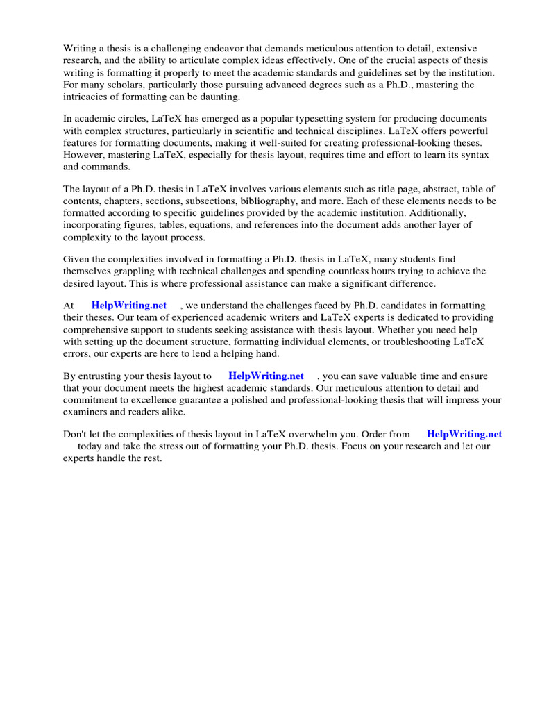 Layout PHD Thesis Latex | PDF | Thesis | Page Layout