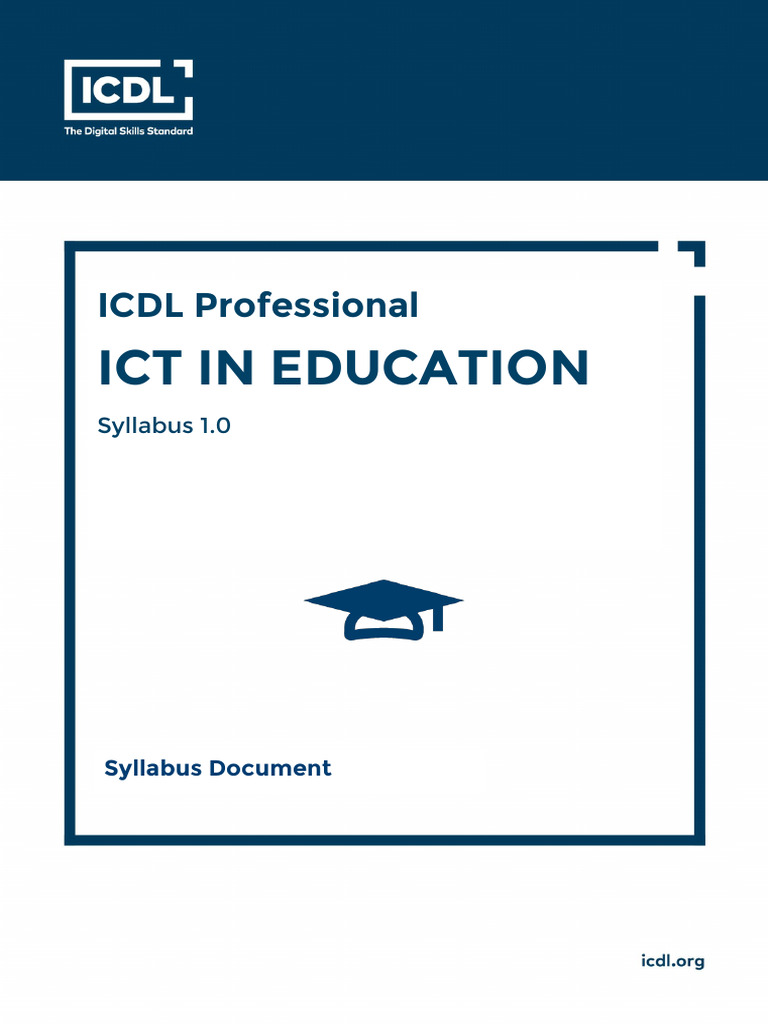 Icdl Ict In Education Syllabus 1 0 Pdf Educational Technology