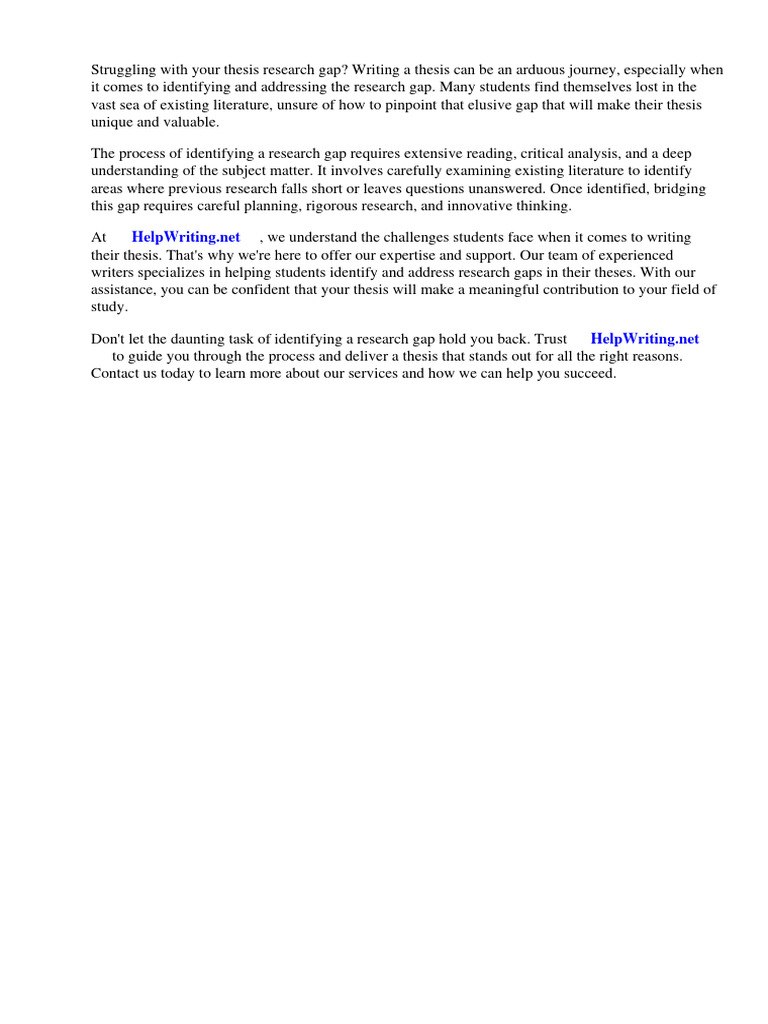 Thesis Research Gap Example Pdf
