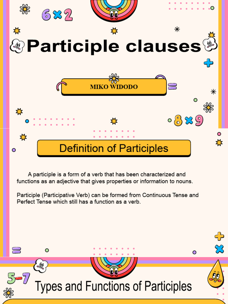 Participle Clauses | PDF | Verb | English Grammar