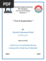 Biolab Hubles Test Unsaturation Test | PDF | Iodine | Liquids