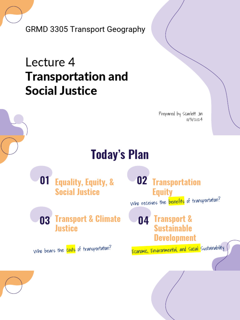 L4 - Transport and Social Justice | PDF | Justice | Crime & Violence