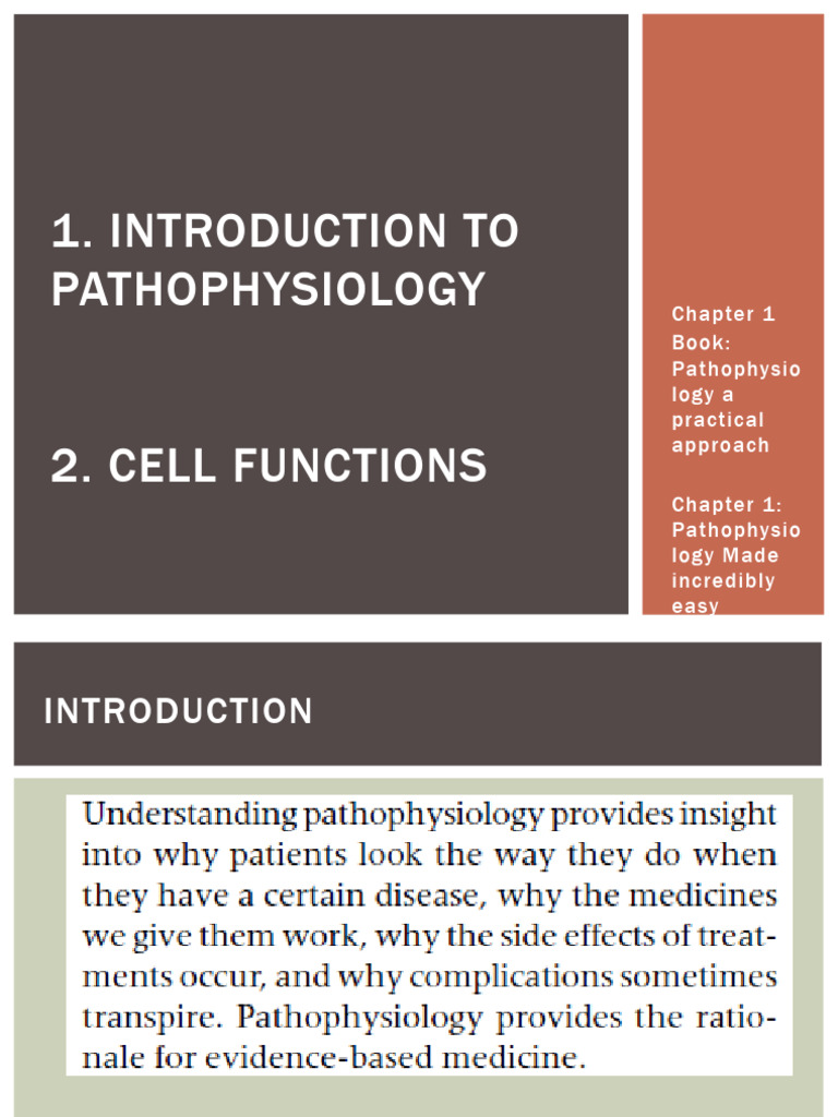 1_Introduction to Pathophysiology | PDF | Clinical Medicine | Causes Of Death