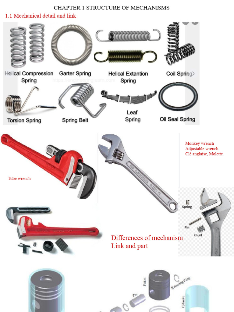 Chapter 1 Structure of Mechanisms | PDF | Kinematics | Tools