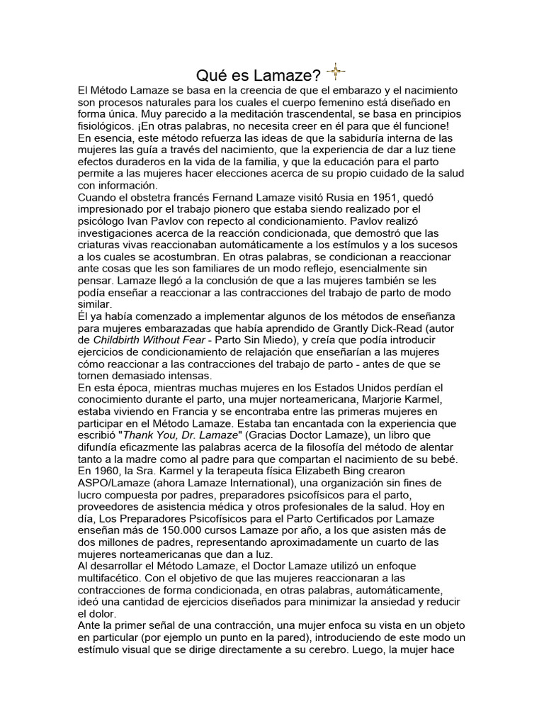 Lamaze (Español) | PDF