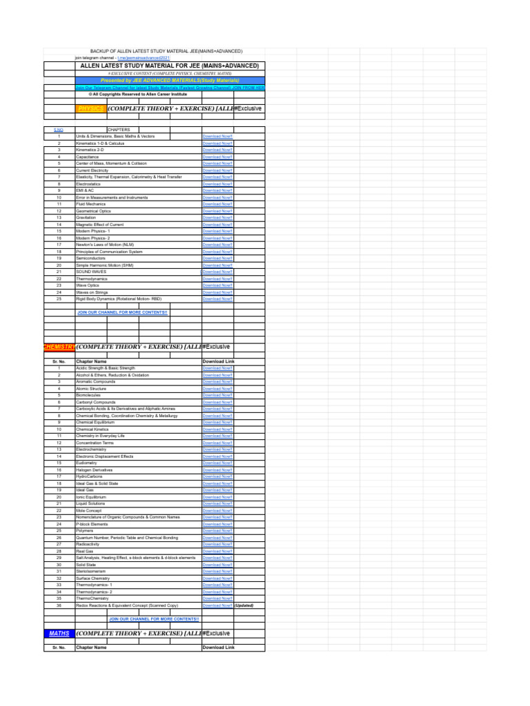 Backup of Allen Latest Study Material | PDF