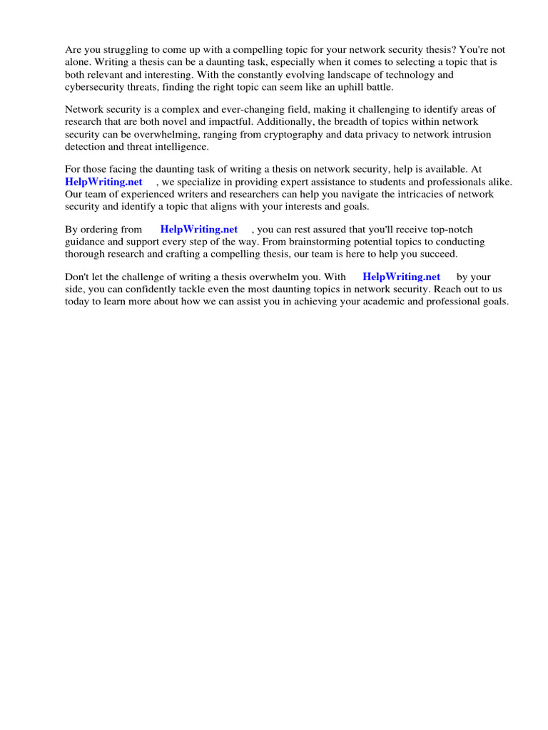 Network Security Thesis Topics Pdf Security Computer Security