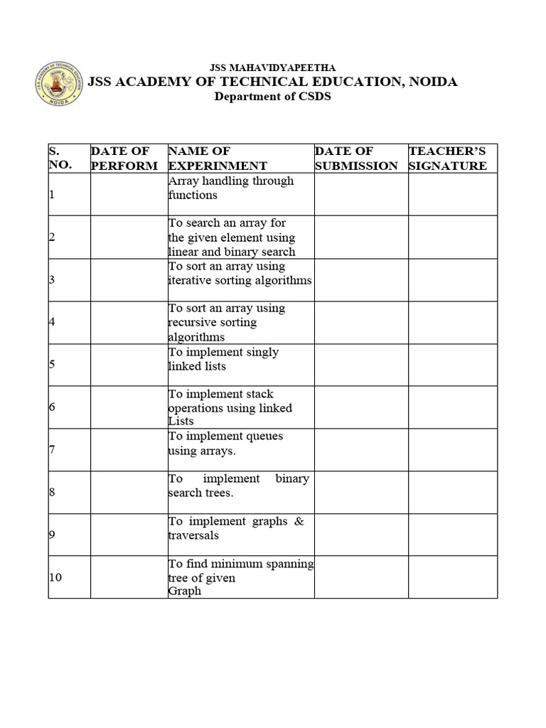 Data Structures Lab Record Format | Download Free PDF | Queue (Abstract ... Data Structures Lab Record Format | Download Free PDF | Queue (Abstract ...