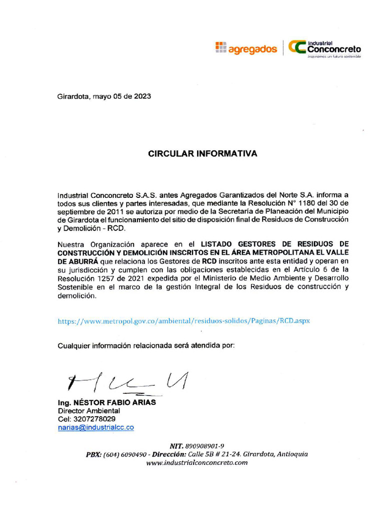 Certificado RCD | PDF