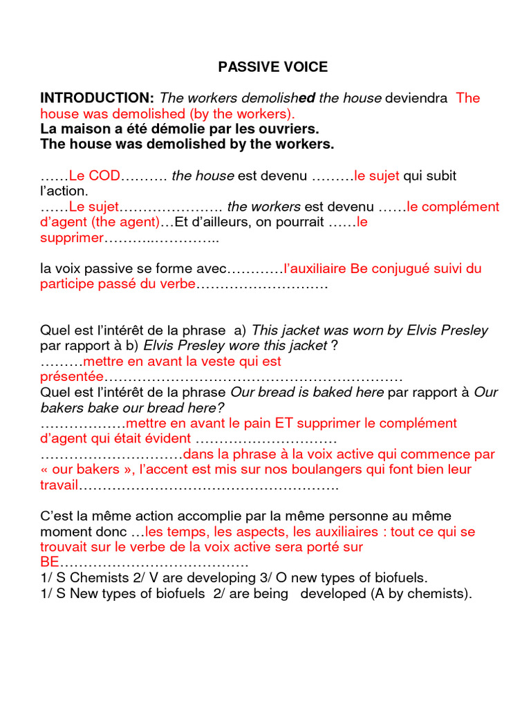 Voix passive en anglais : Guide pratique | PDF