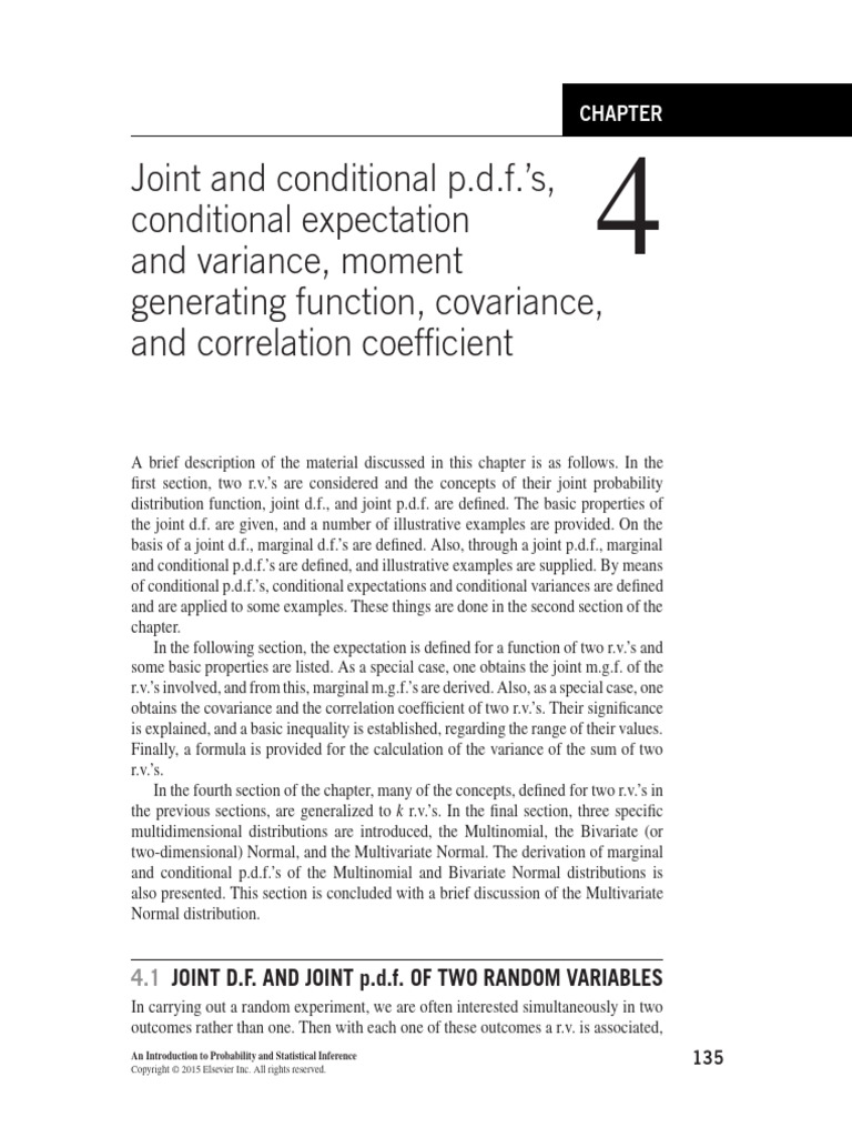 Conditional Expectation | PDF | Probability Density Function | Variance Conditional Expectation | PDF | Probability Density Function | Variance