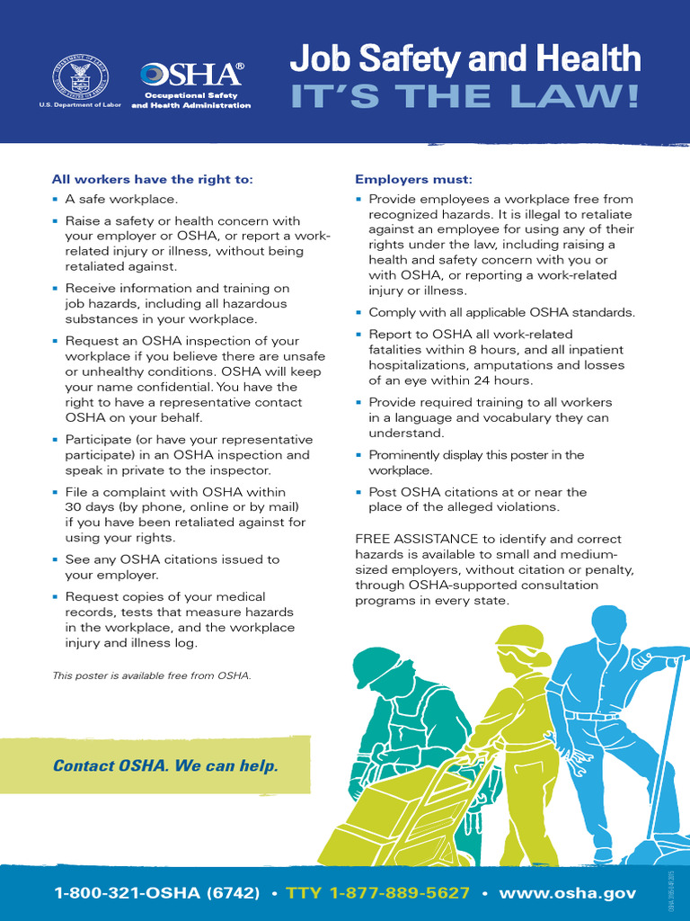 Osha Handout | PDF | Occupational Safety And Health Administration ...