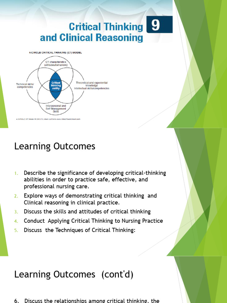 Chapter 9 - Critical Thinking and Reasoning | PDF