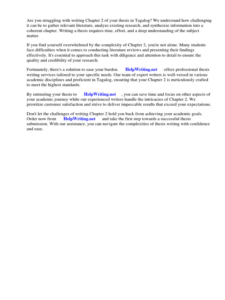Chapter 2 Thesis Tagalog | PDF | Tagalog Language | Thesis