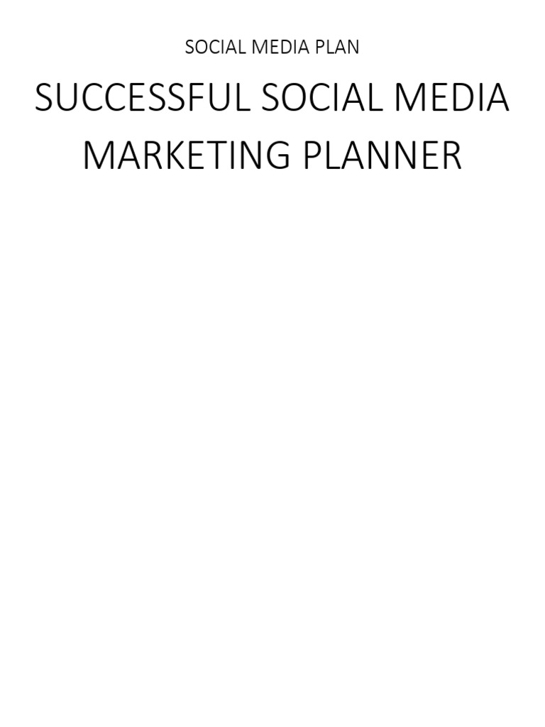 Social Media Plan | PDF | Pixel | Popular Culture & Media Studies Social Media Plan | PDF | Pixel | Popular Culture & Media Studies