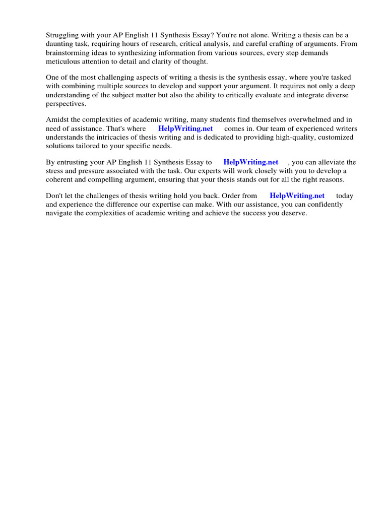 AP English 11 Synthesis Essay Examples | PDF | Essays | Dialectic