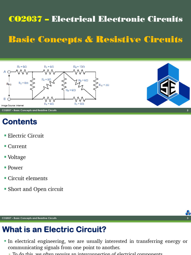 Electrical Circuits: Basics & Components | PDF | Electrical Network | Voltage