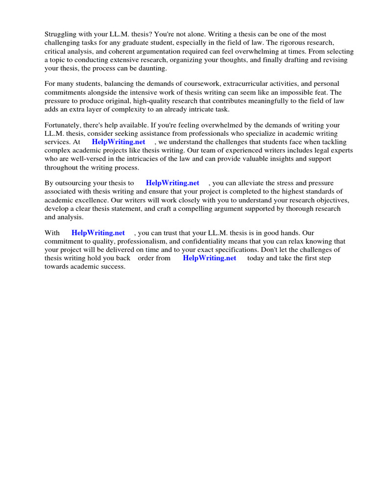 LLM Thesis | PDF | Social Science | Law