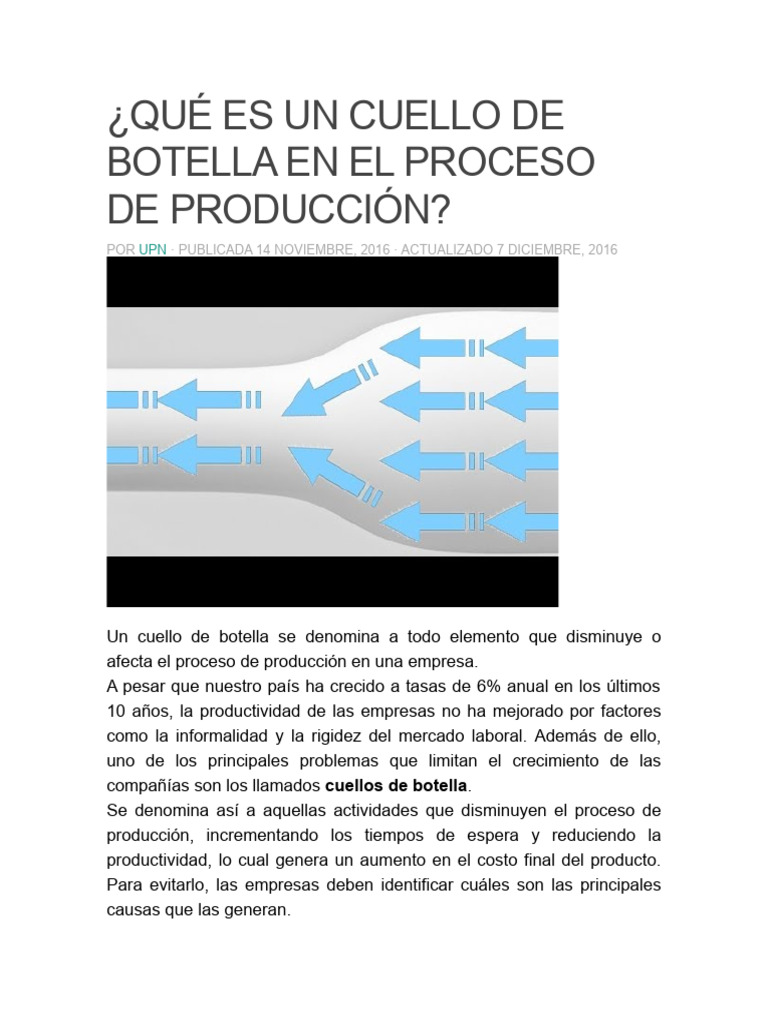 CUELLO DE BOTELLA | PDF
