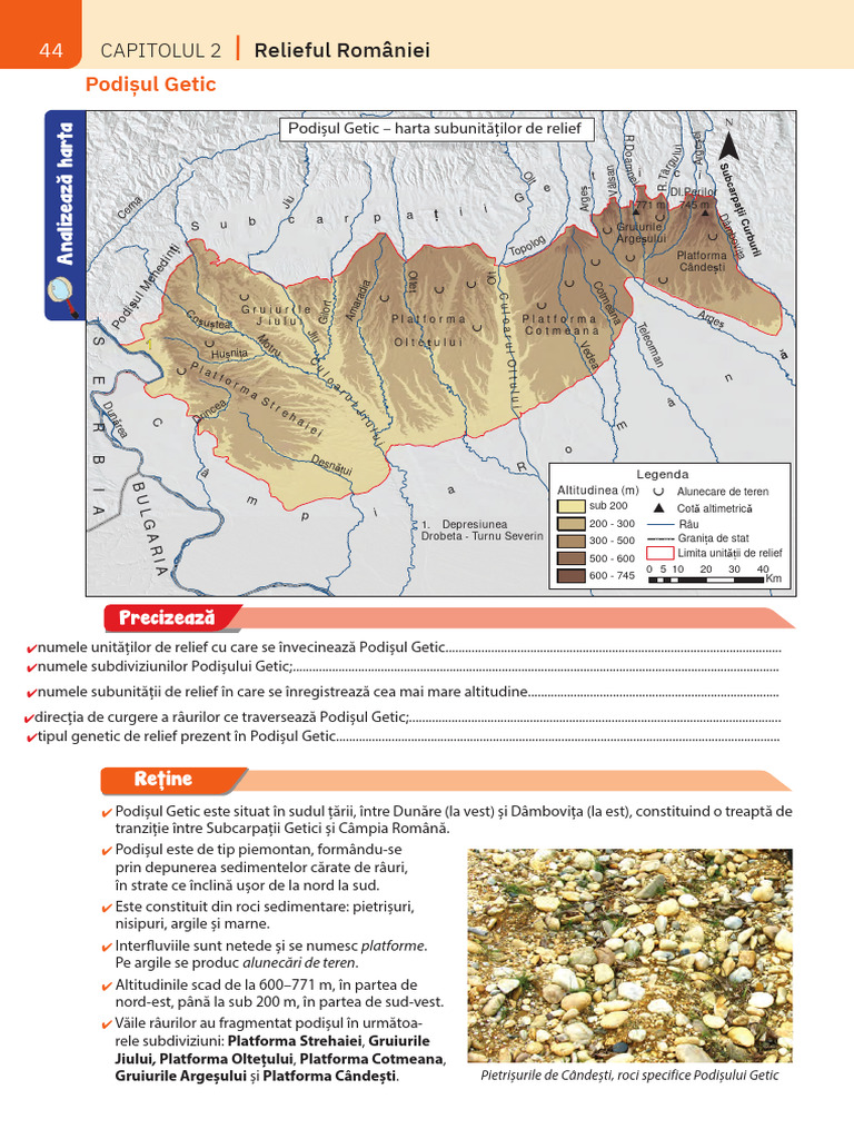 Podisul Getic Si Podisul Mehedinti | PDF