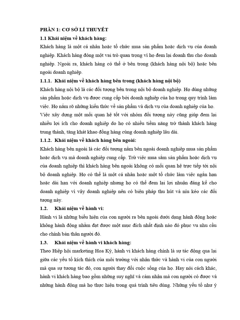 T NG H P Hành Vi Khách Hàng | PDF