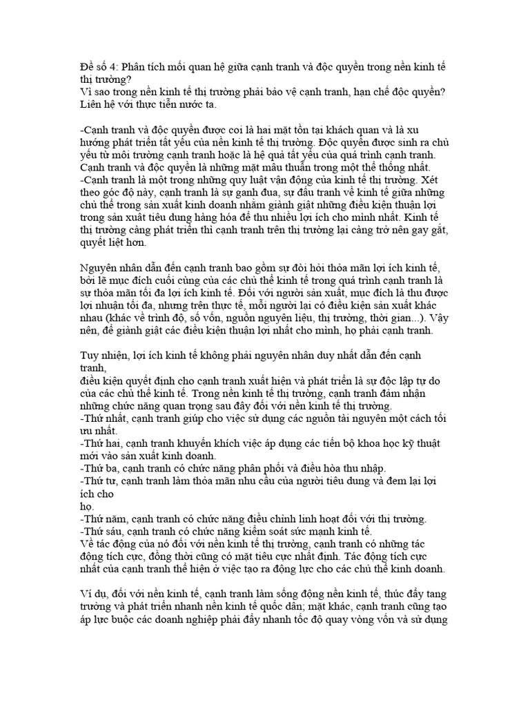 C NH Tranh Trong KTTT | PDF