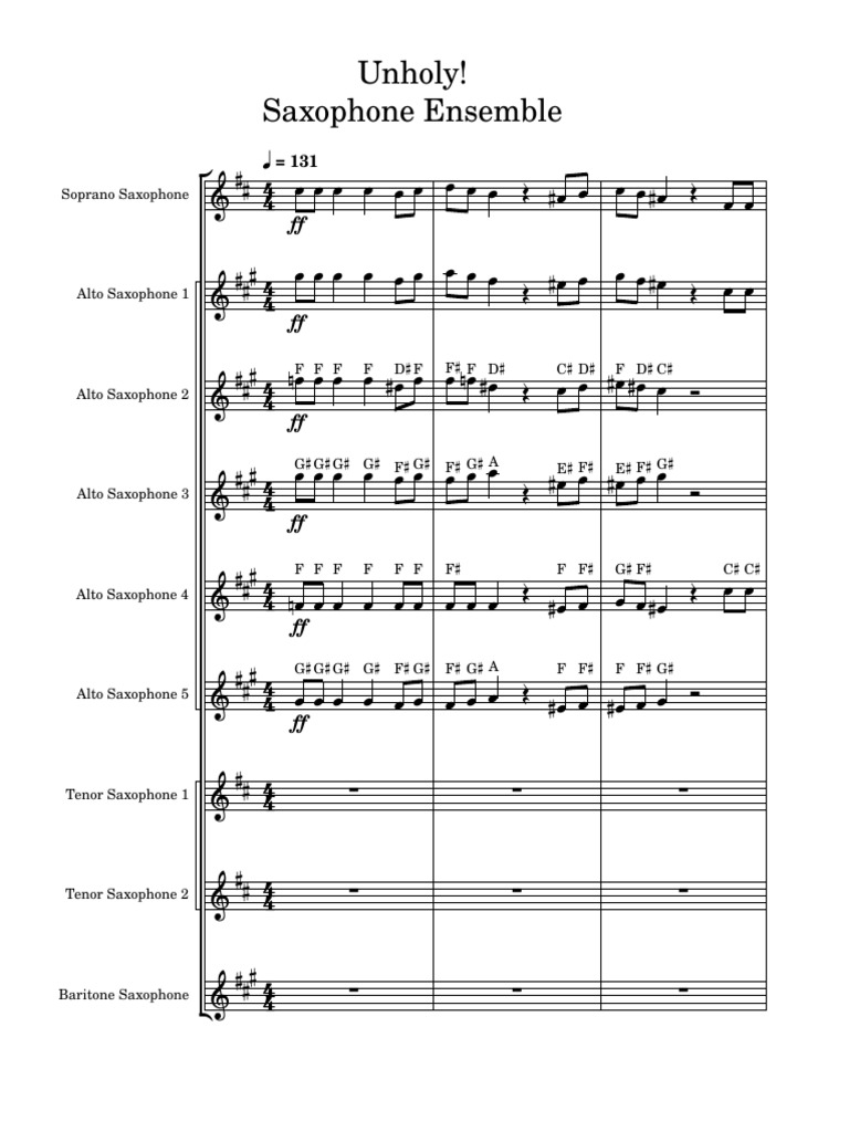 Unholy Score and Parts | PDF | Art
