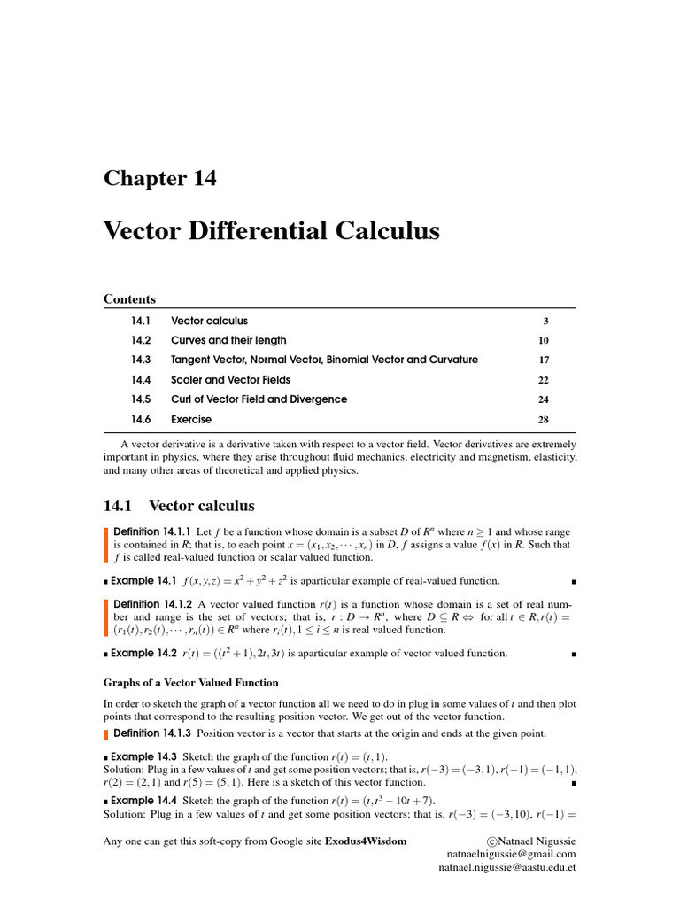 Vector Differential Calculus | PDF | Teaching Methods & Materials