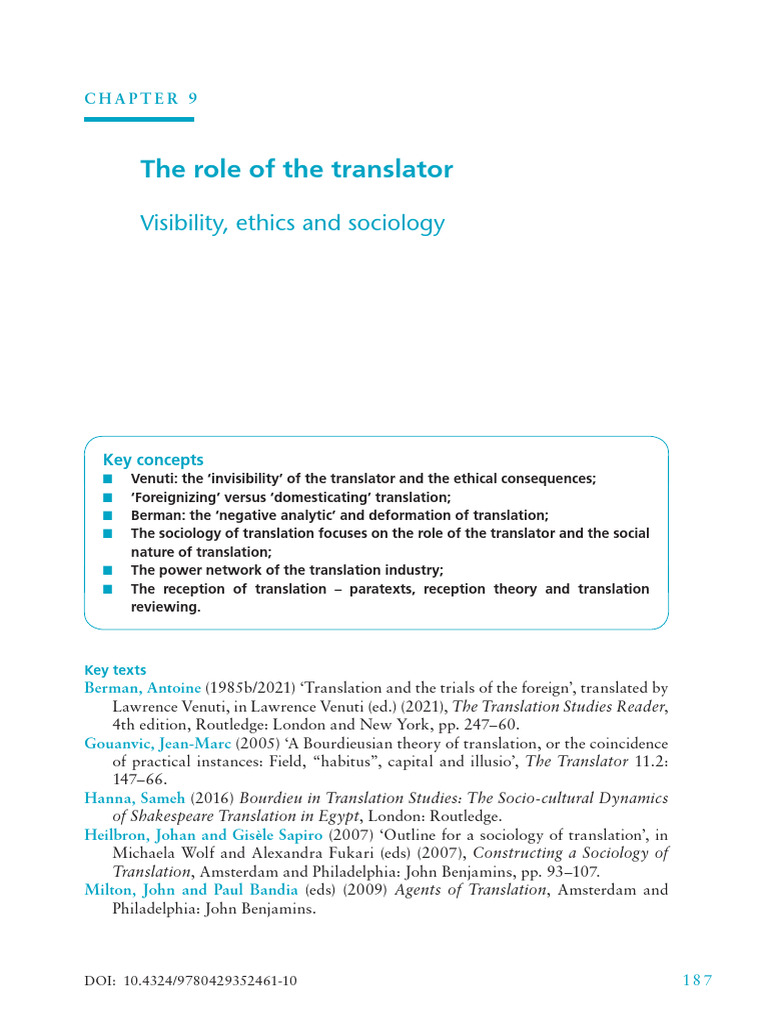 Munday Chapter 9 the Role of the Translator | PDF | Translations ...