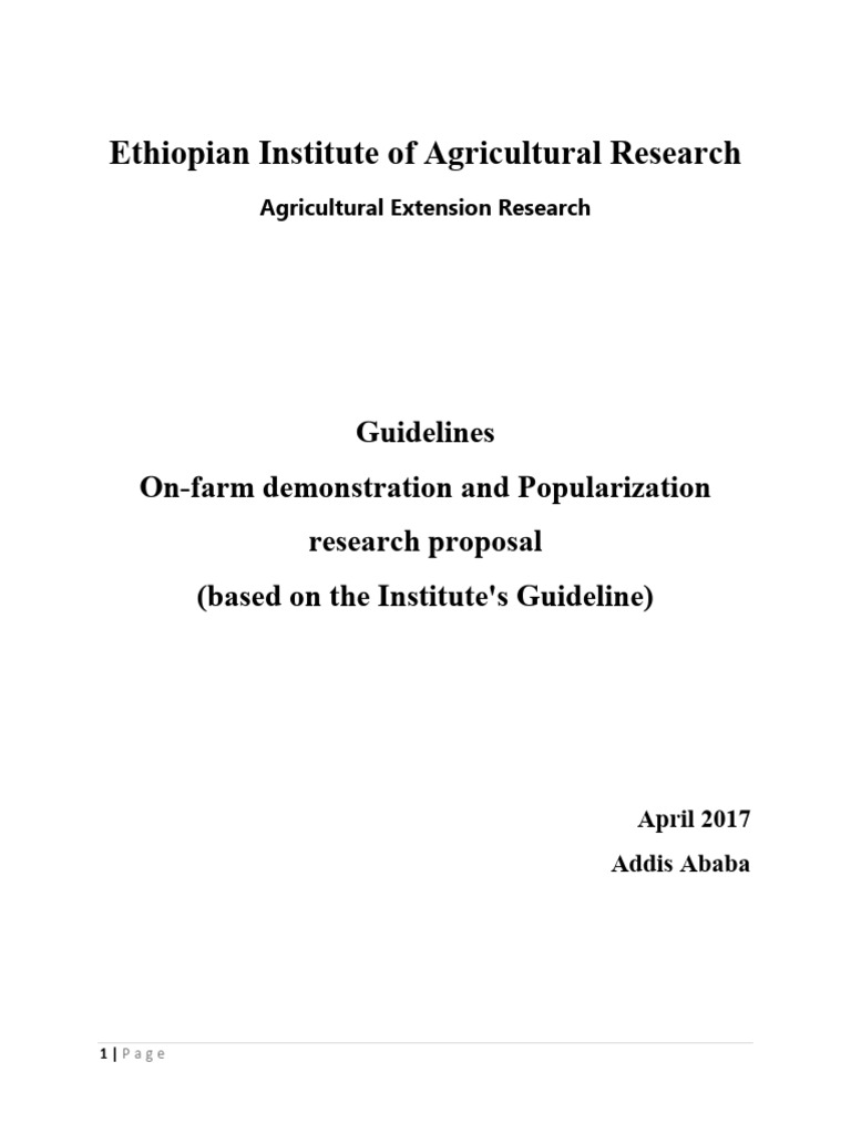REVISED Outline of Extension Research Proposal | Download Free PDF ...