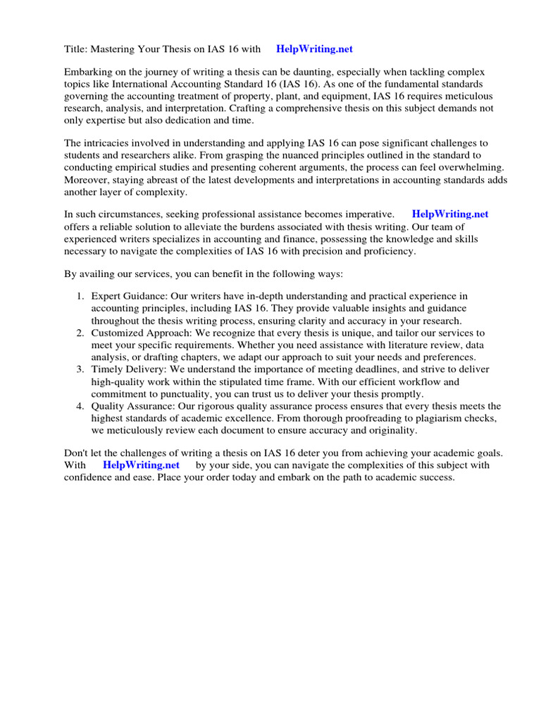 Thesis Ias 16 | PDF | Fair Value | International Financial Reporting ...