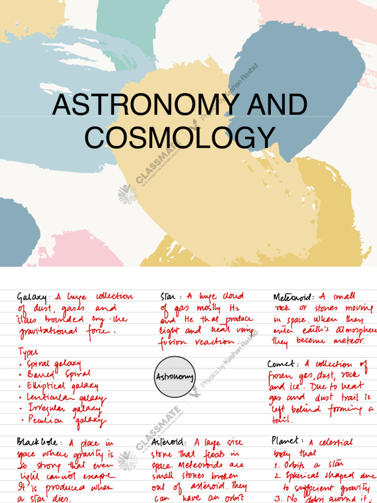 Astronomy & Cosmology Basics | PDF | Astronomy | Meteoroid