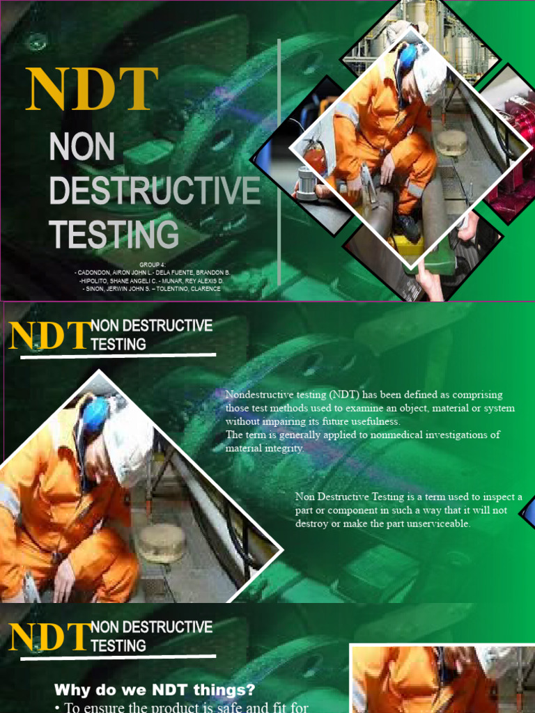 Group 4 Non Destructive Testing | PDF | Nondestructive Testing ...