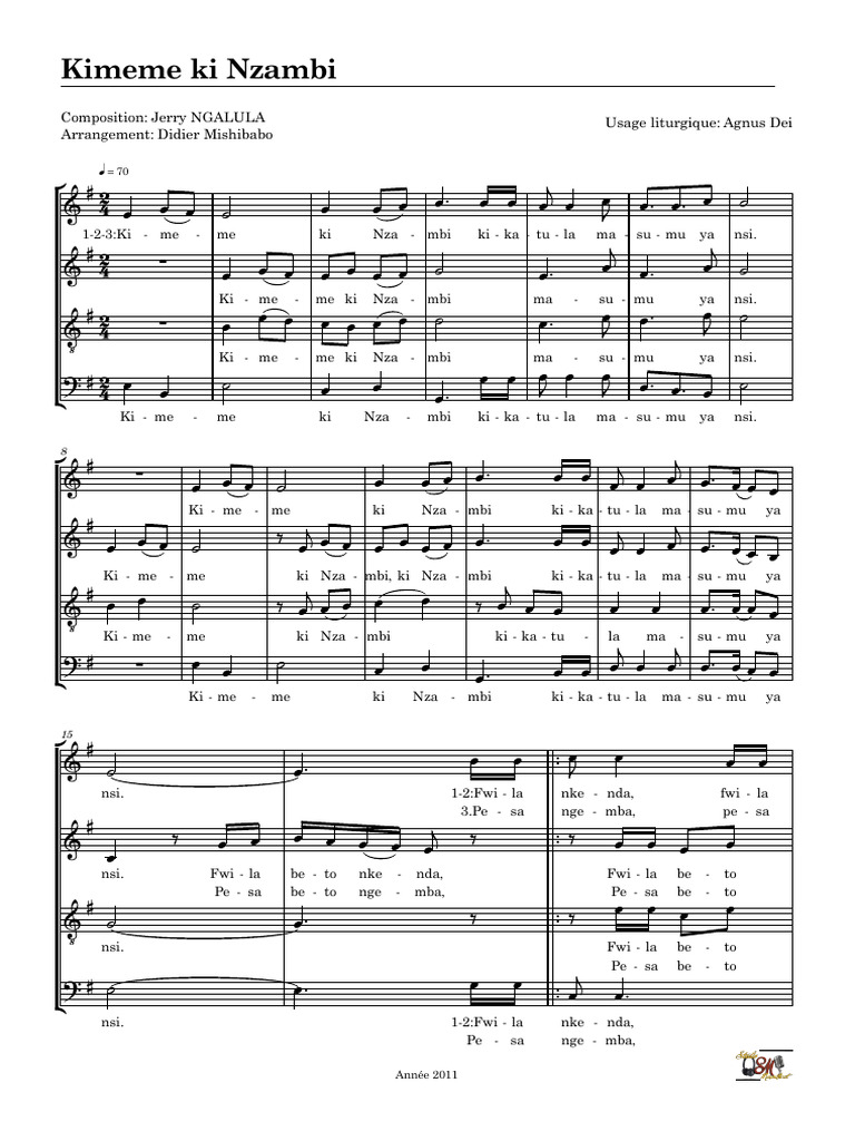 Kimeme ki Nzambi Composition Guide | PDF