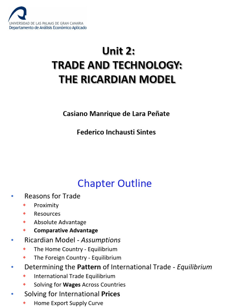 Tema - 1 - Parte 1 | PDF | Comparative Advantage | Economics