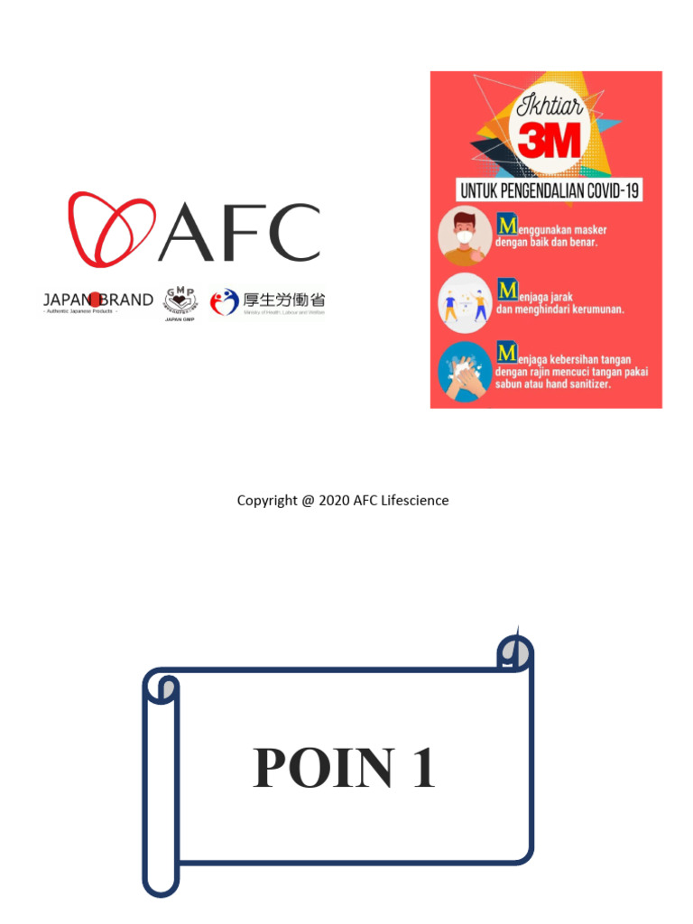 AFC Product Knowledge & Marketing Plan | PDF