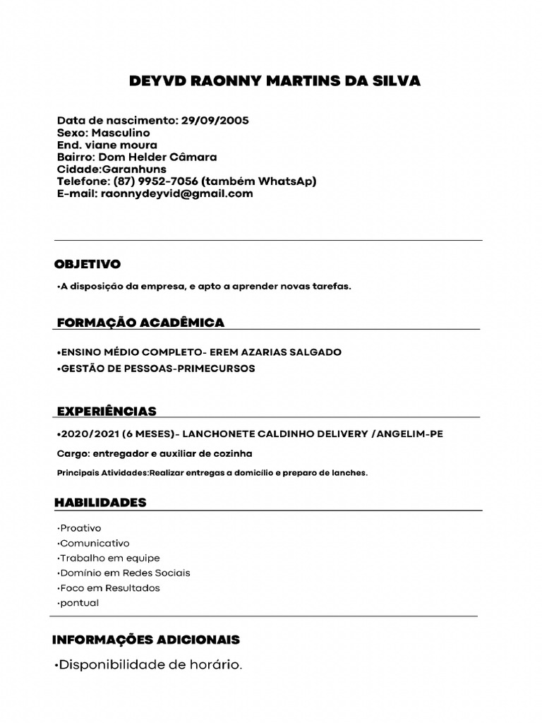 Currículo 2024 | PDF