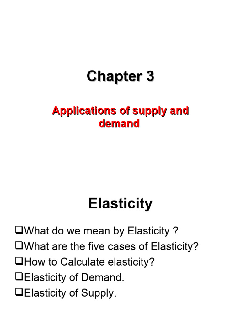 CH. 3 Applications of Supply and Demand | PDF | Demand | Price ...