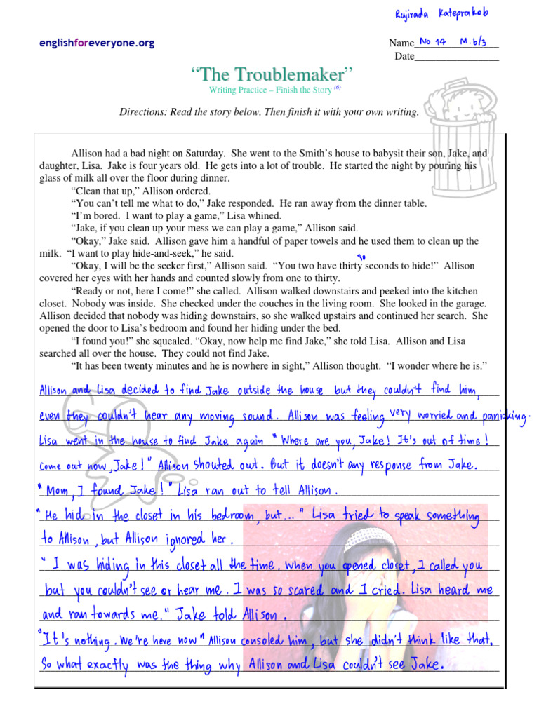 Finish the Story Writing Exercise | PDF