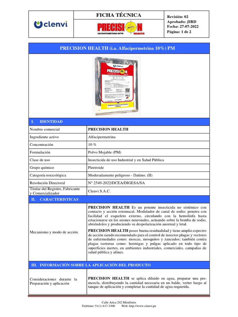 FT - Precision Health (PM) | PDF | Insecticida