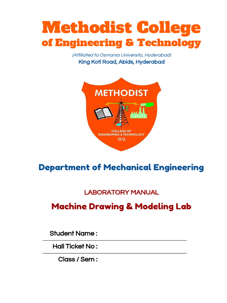 MDM Lab Manual OU Machine Drawing | PDF | Operating System | Computer ...