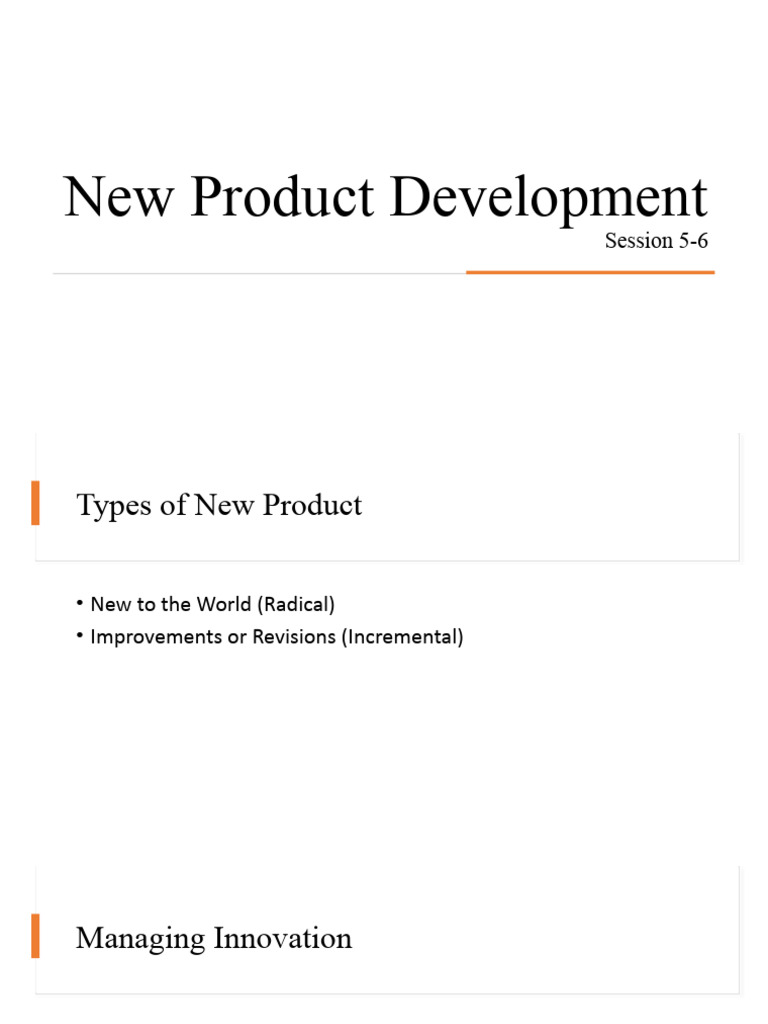 Session 5-6_NPD | PDF | Business Model | Innovation